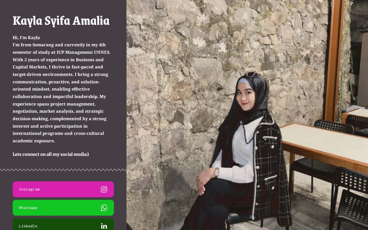 Get to know more about Kayla